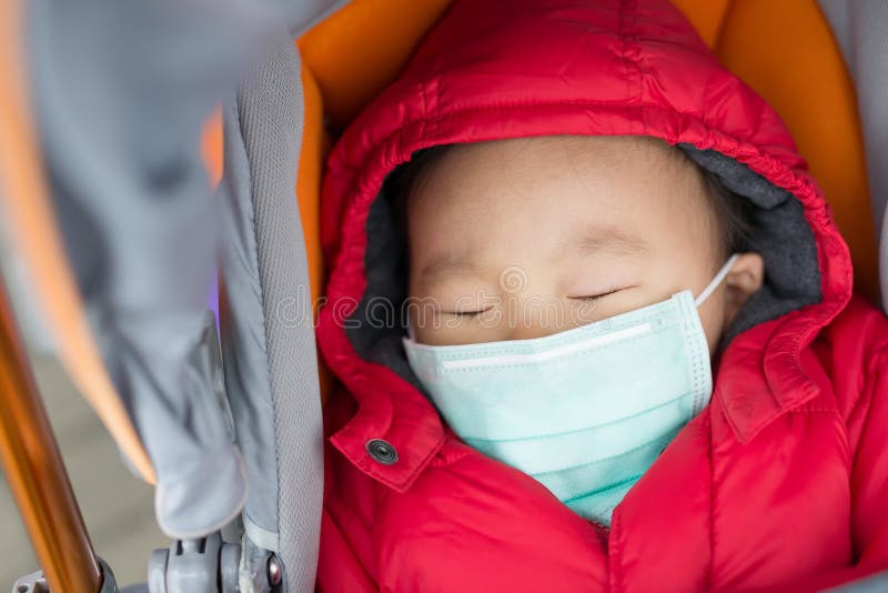 Cute baby get cold stock image. Image of medicine, sleep - 86236479