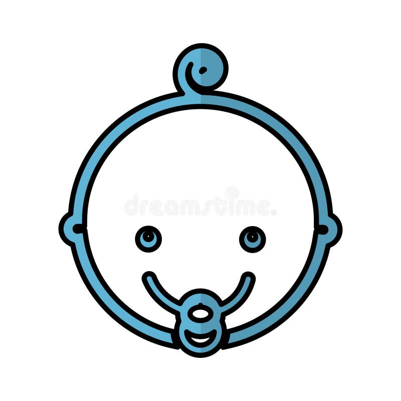 Cute baby head icon stock vector. Illustration of cheerful - 90848044