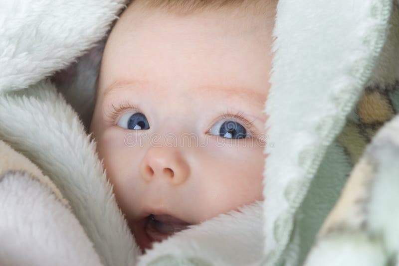 Cute baby infant stock photo. Image of child, blue, beautiful - 3984186