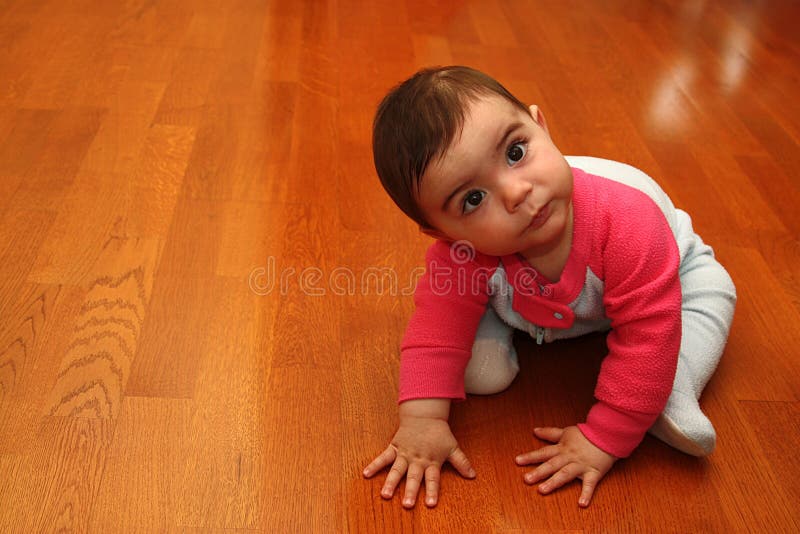 Cute baby looking up stock image. Image of childhood - 13354361