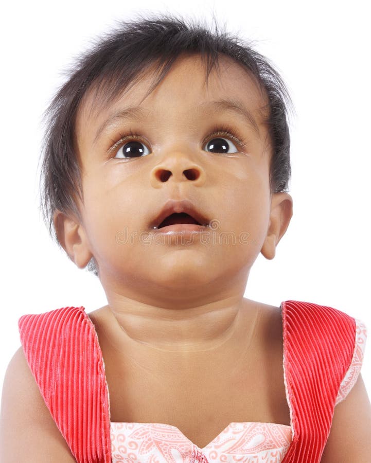Cute Baby Looking up stock photo. Image of hair, innocence - 24569332
