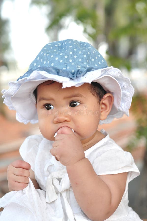 Cute baby looking up stock photo. Image of cute, portrait - 34334204