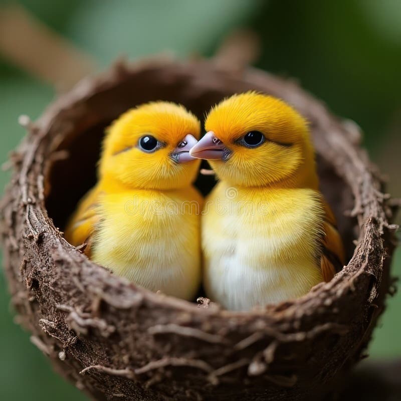 Cute Baby Lovebirds in Nest Stock Photo - Image of abode, love: 363442038