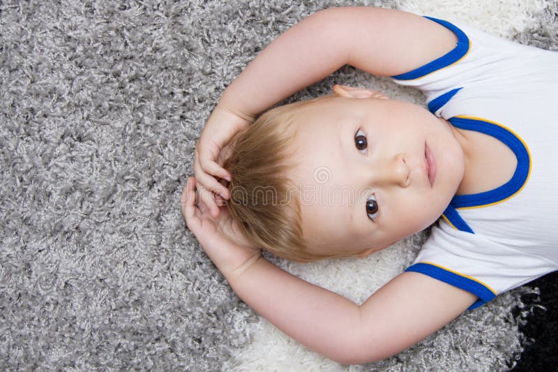 Baby on back stock photo. Image of baby, studio, skin - 34250976