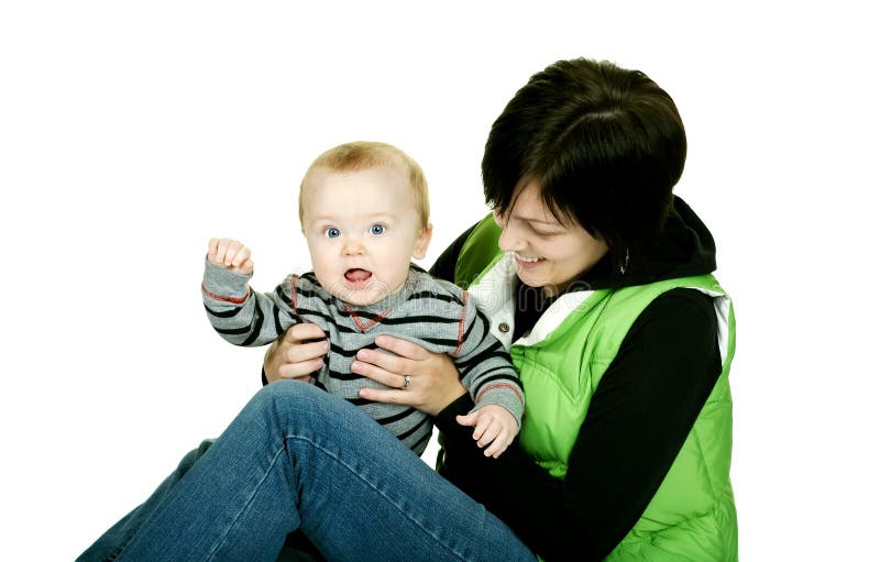 Cute Baby and Mama stock photo. Image of smile, black - 7300988