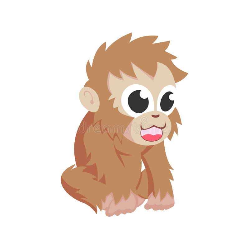 Cute Baby Monkey Smiling Vector Illustration Design Stock Vector ...