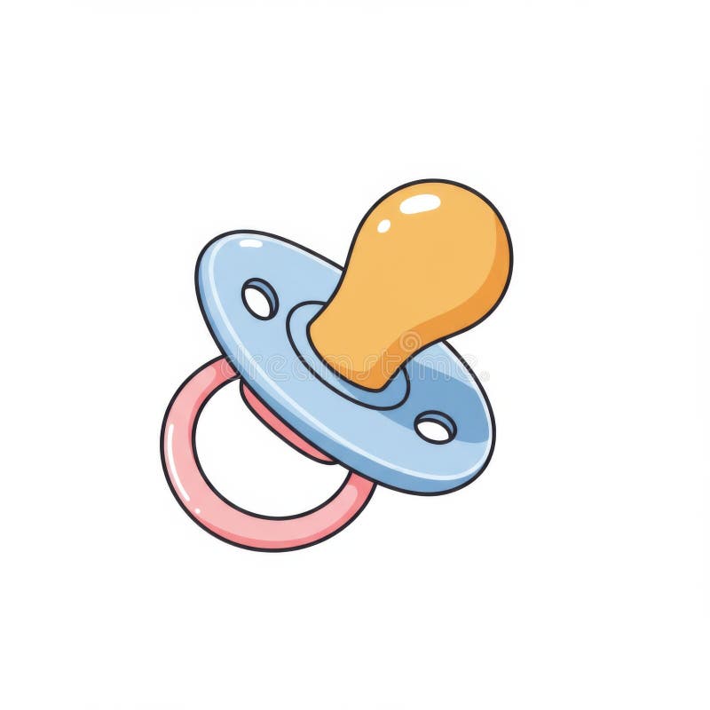 Cute Baby Pacifier Illustration Stock Illustration - Illustration of ...