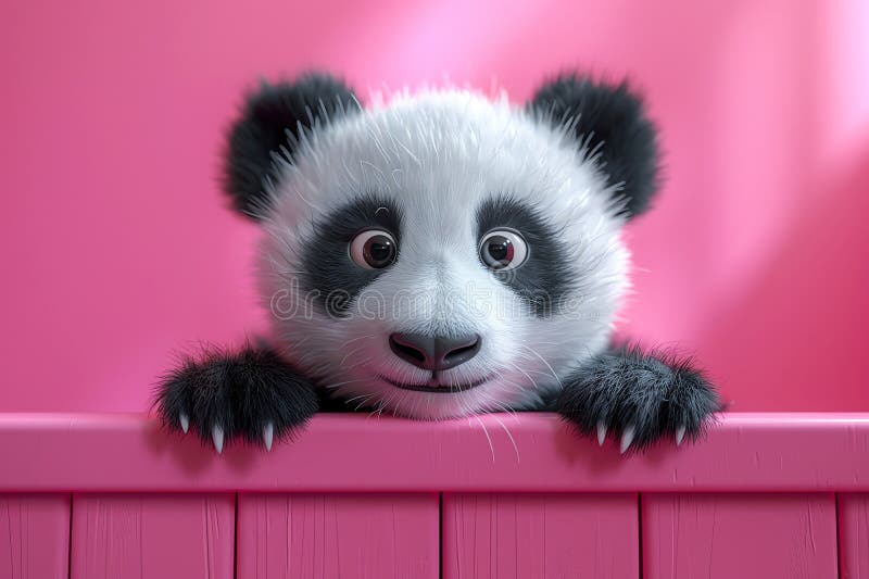 Cute Baby Panda, AI Generated Stock Illustration - Illustration of ...