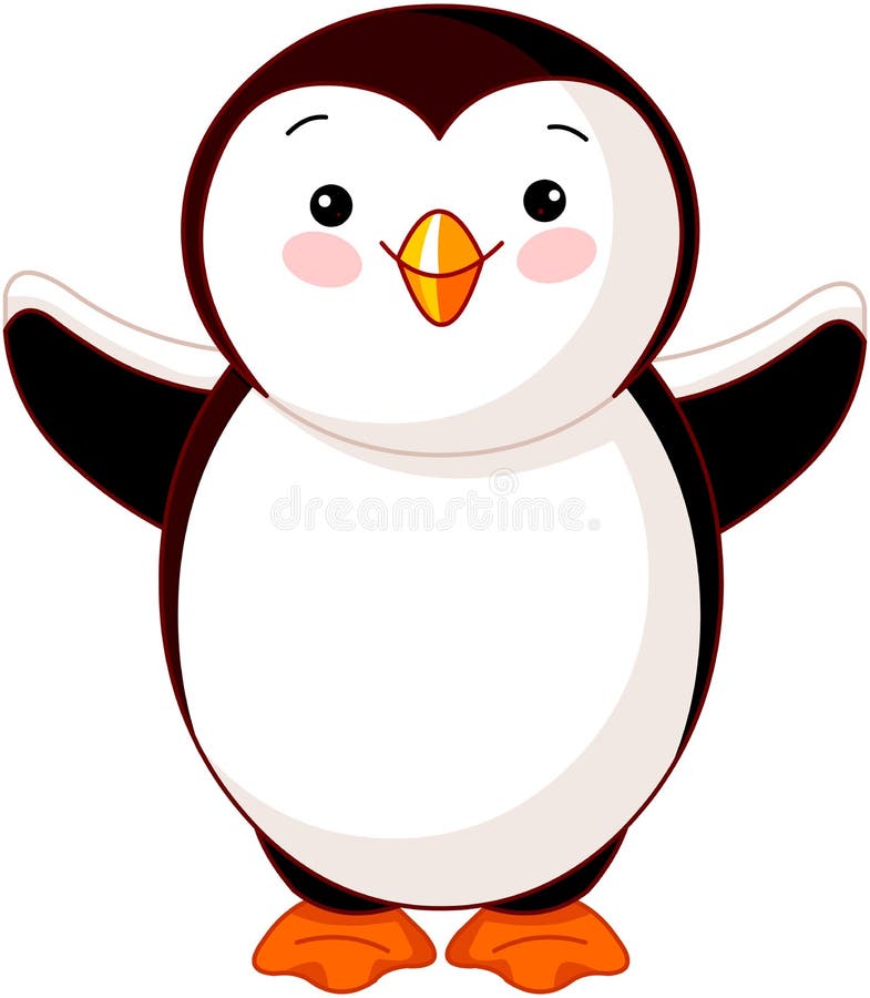 Cute Cartoon Baby Penguin Skiing Stock Vector - Illustration of ... Cute Cartoon Baby Penguin Skiing Stock Vector - Illustration of ...