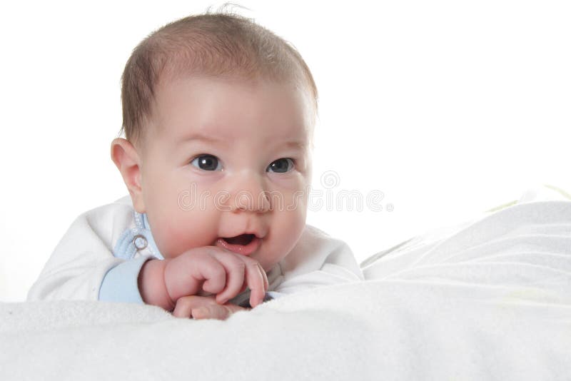 Cute baby portrait stock image. Image of baby, indoors - 22813725