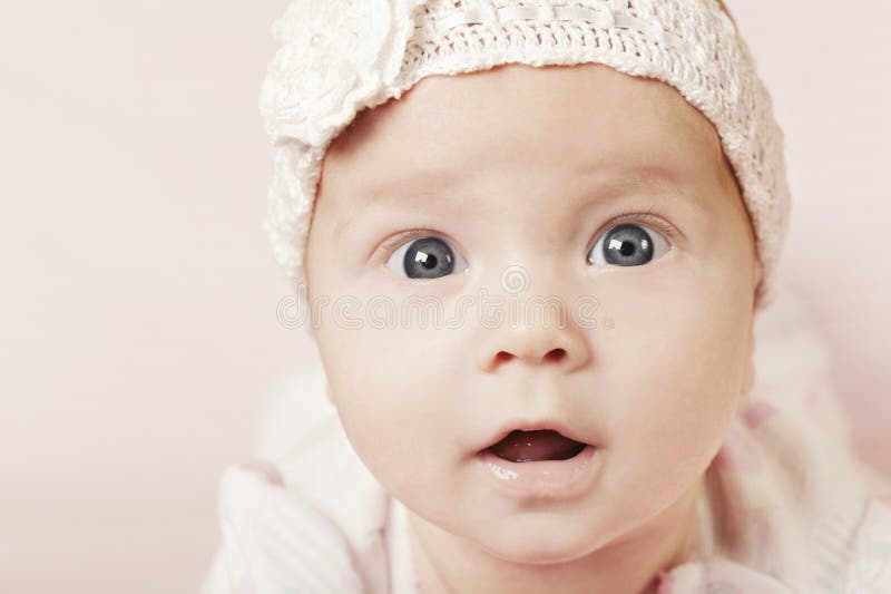 Cute baby portrait stock image. Image of human, background - 34384865