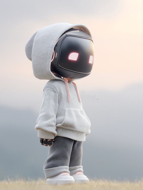 Cute Baby Robot, AI Generated Stock Illustration - Illustration of ...