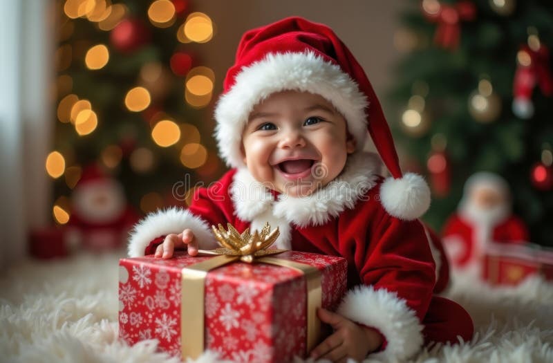 Cute Baby in Santa Claus Suit at 31-10-2024 Editorial Stock Photo ...