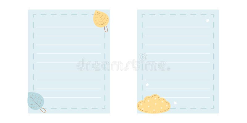Cute Baby Scrapbook Elements Set. Vector Notes Stock Vector ...