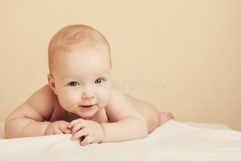 Sweet baby face smiling stock image. Image of beautiful - 16842911