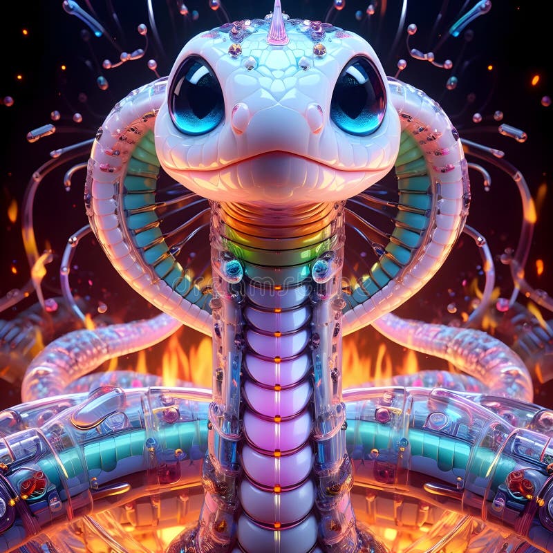 Cute Baby Snake Conceptual Illustration Stock Illustration ...