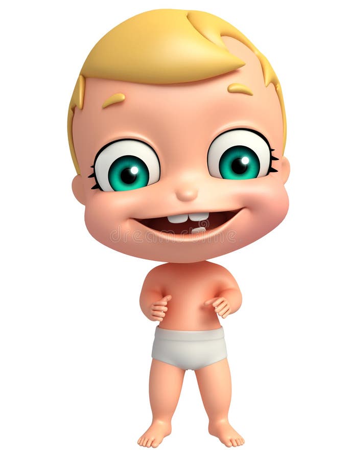 Cute Baby with Standing Pose Stock Illustration - Illustration of class ...