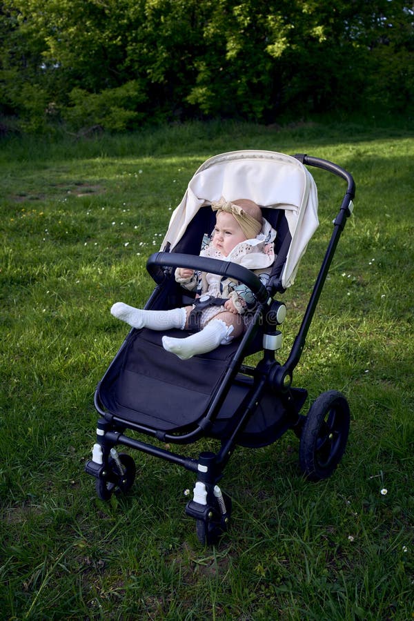 Cute Baby in a Stroller in the Park Stock Image - Image of trees, buggy ...