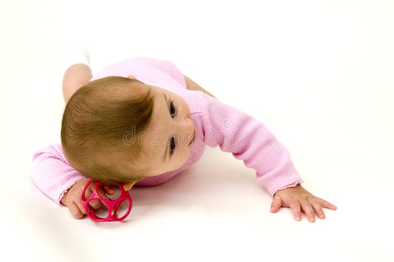 Cute Baby with Toys stock image. Image of isolated, months - 16755421