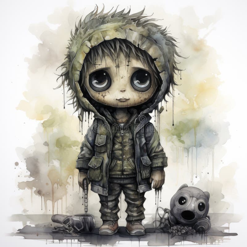 Cute Baby Zombie in Scary Pose. Stock Image - Image of spooky, creepy ...