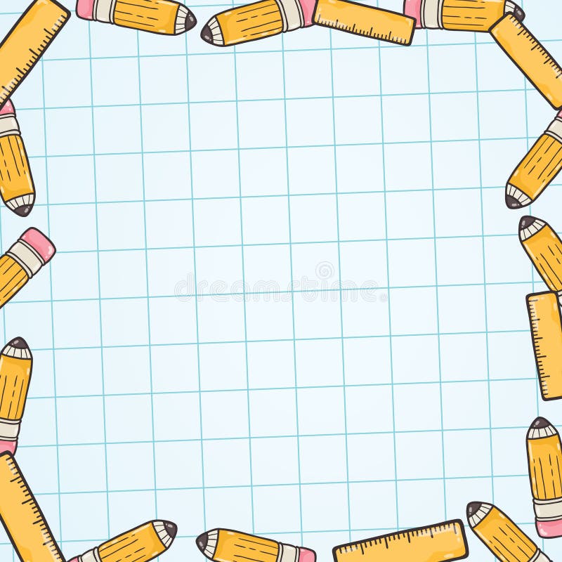 Cute Back To School Background Stock Vector - Illustration of school ...