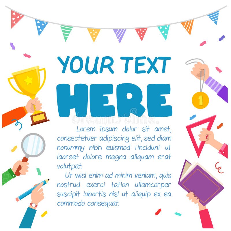 Cute Back To School Poster Template with Text Stock Vector ...