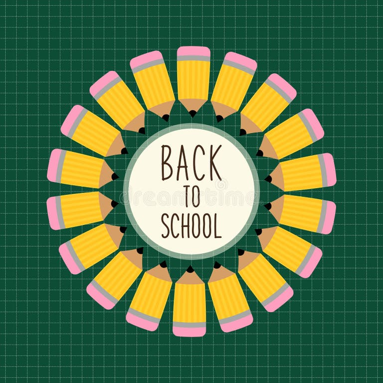 Cute Back To School Theme Frame Stock Vector - Illustration of icons ...