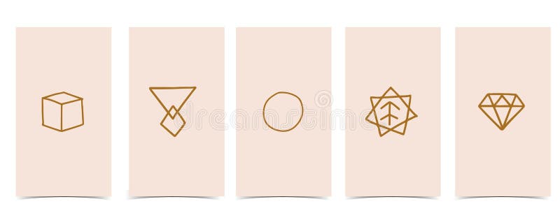 Cute Background for Social Media.Set of Story with Diamond,shape Stock ...