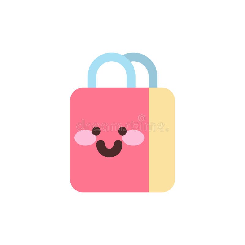 Cute Bag Shop by Commerce Flat Icon, Logo, Vector Stock Illustration ...