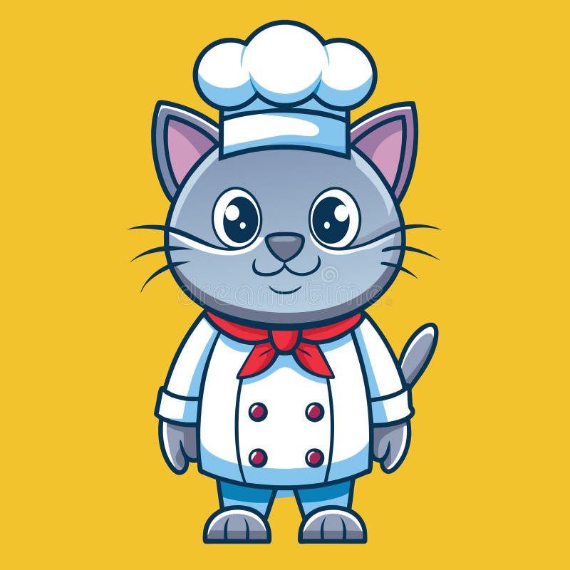 Cute Baker Cat Cute Antropomorphic Vector EPS Stock Vector ...