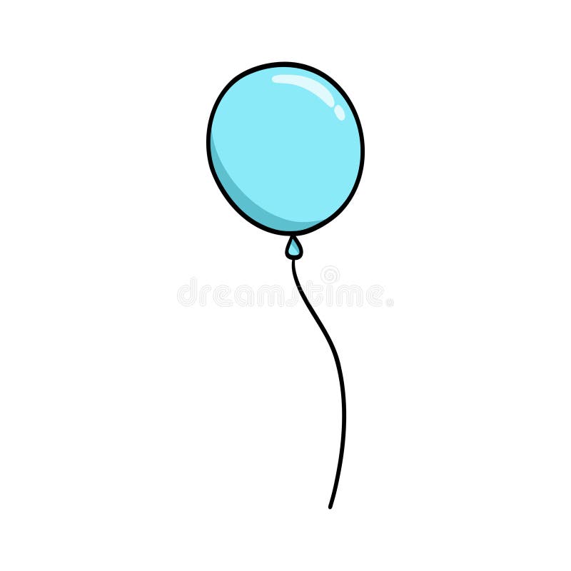 Cute Balloon Cartoon stock illustration. Illustration of congratulating ...
