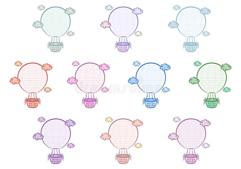 Cute Balloon Sticky Note Letter with Pastel Coloring for Writing Stock ...