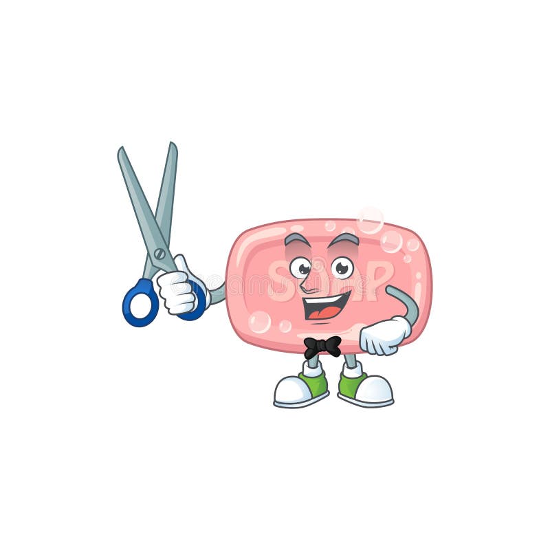Cute Barber Escherichia Coli Cartoon Character Style with Scissor Stock ... Cute Barber Escherichia Coli Cartoon Character Style with Scissor Stock ...