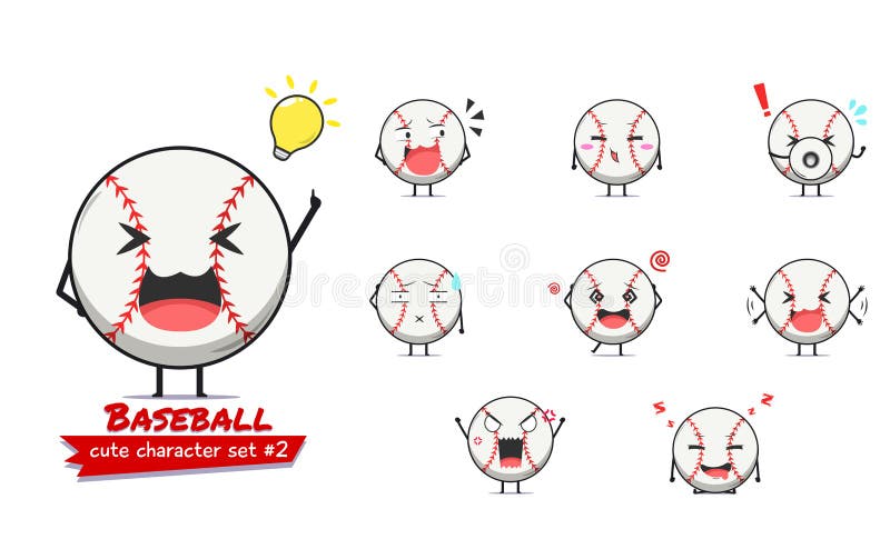Baseball emoticon stock vector. Illustration of athlete - 21588068