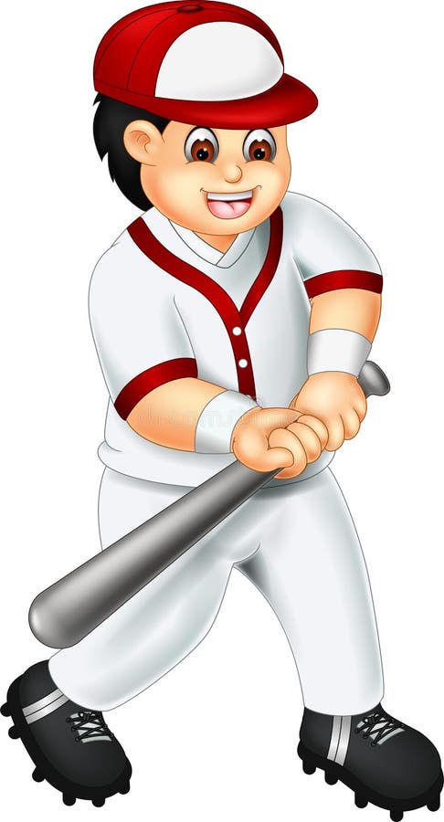 Stick Figure Boy Baseball