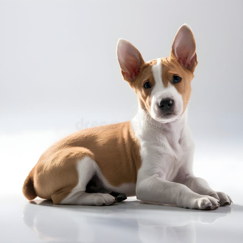 Cute Basenji stock illustration. Illustration of playful - 320378743