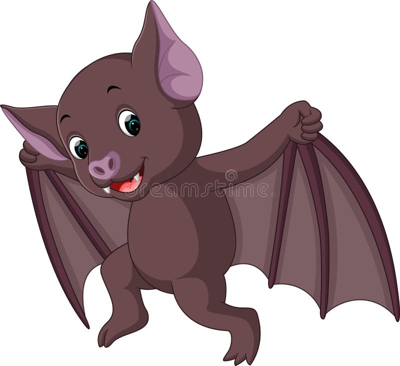 Cute bat cartoon stock vector. Illustration of cartoon - 81426839