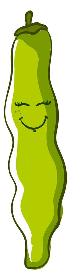 Kidney Bean with Smiling Face Vector or Color Illustration Stock Vector ...