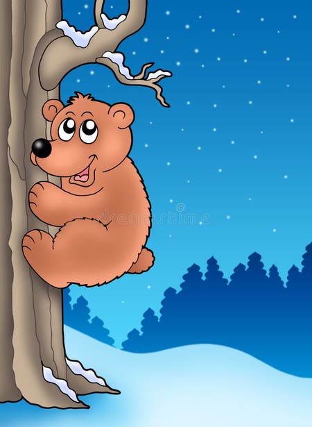 Cute Bear Climbing Tree Stock Illustrations – 483 Cute Bear Climbing ...