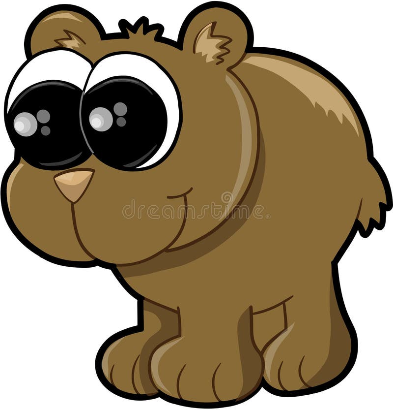 Cute Bear Cub Vector Illustration Stock Vector - Illustration of super ...