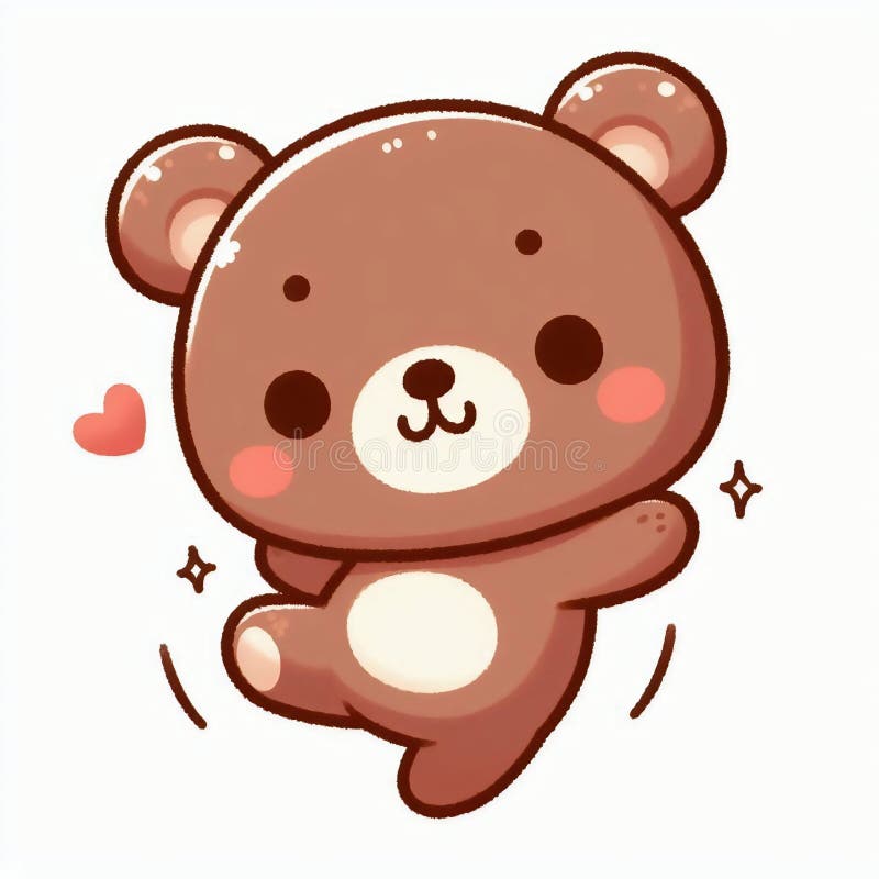 Cute bear dancing stock illustration. Illustration of appealing - 322810871