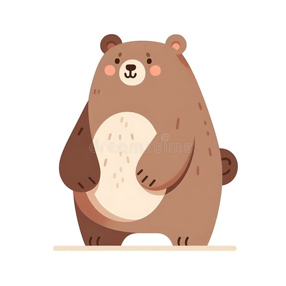 Cute Bear, Flat Style Illustration, Character Stock Illustration ...