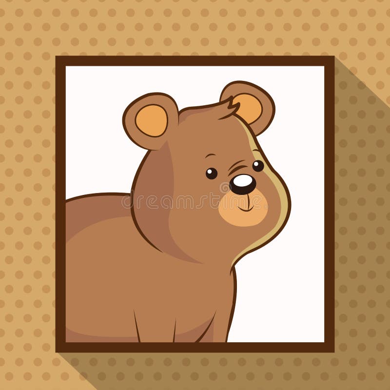 Cute bear frame picture stock vector. Illustration of background ...
