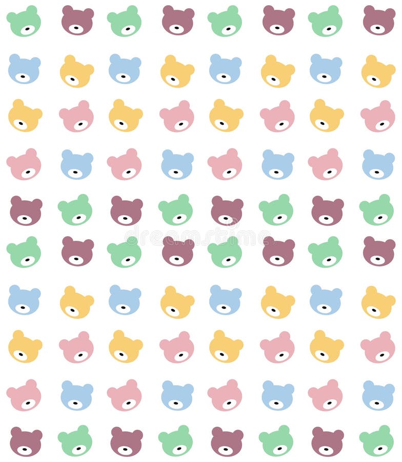 Bear pattern background stock vector. Illustration of decor - 124827413
