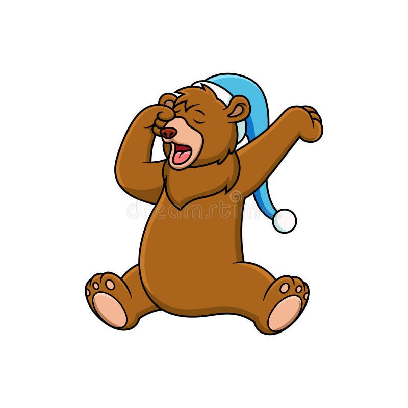 Cute bear weak up cartoon stock vector. Illustration of sweet - 228995859