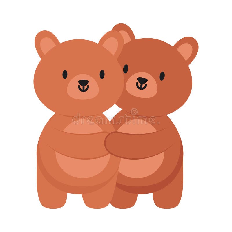 Cute bears couple stock vector. Illustration of little - 273149431