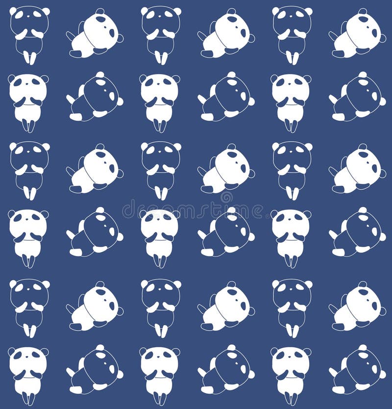 Cute Bears Seamless Patterns, Hand-drawn Style Stock Illustration ...