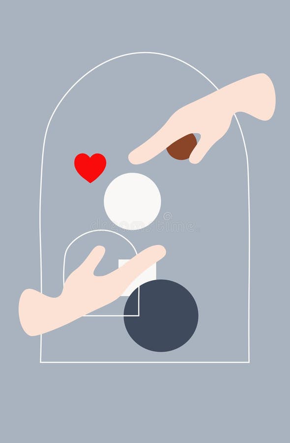 Cute Beautiful Abstract Drawing in Calm Colors Stock Illustration ...