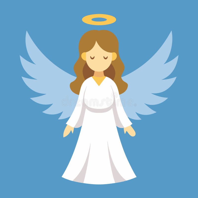 Cute Beautiful Angel Vector Illustration Stock Illustration ...