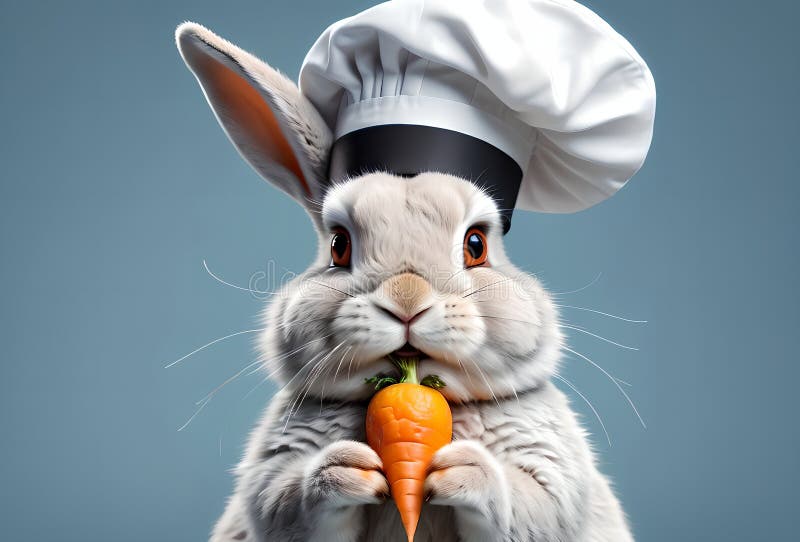 Cute Beautiful Rabbit with Carrot Stock Photo - Image of rodent, rabbit ...
